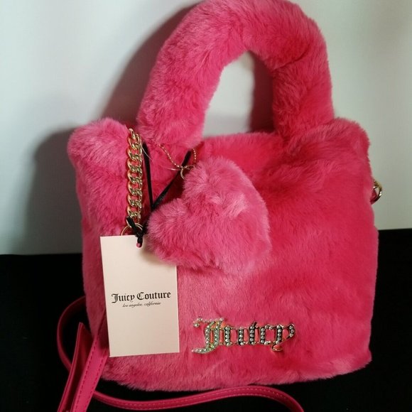 Juicy Couture | Bags | Juicy Couture Hot Pink Fluffy Mini Tote Bag Purse Tiktok Viral Brand Nwt ...